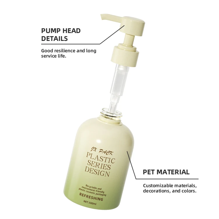 Round Shoulder White Shampoo Bottles - 300, 400, 500, 600 ml Luxury PE ...