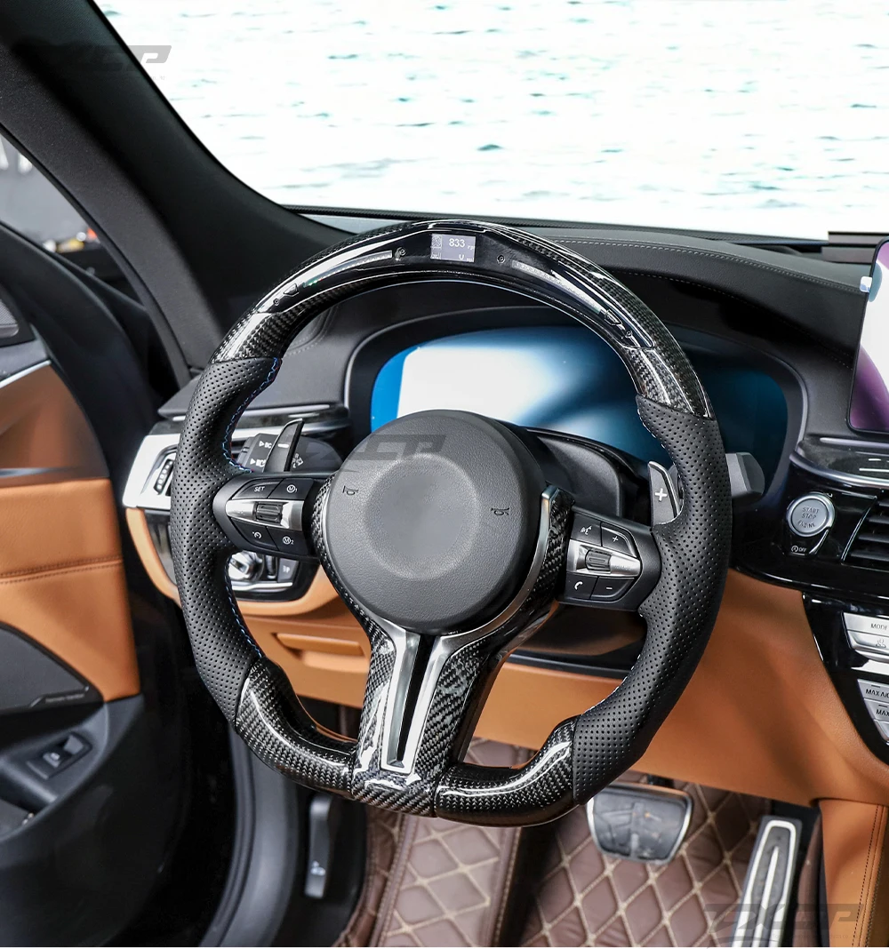 Custom Carbon LED Steering Wheel for BMW - Durable & Stylish