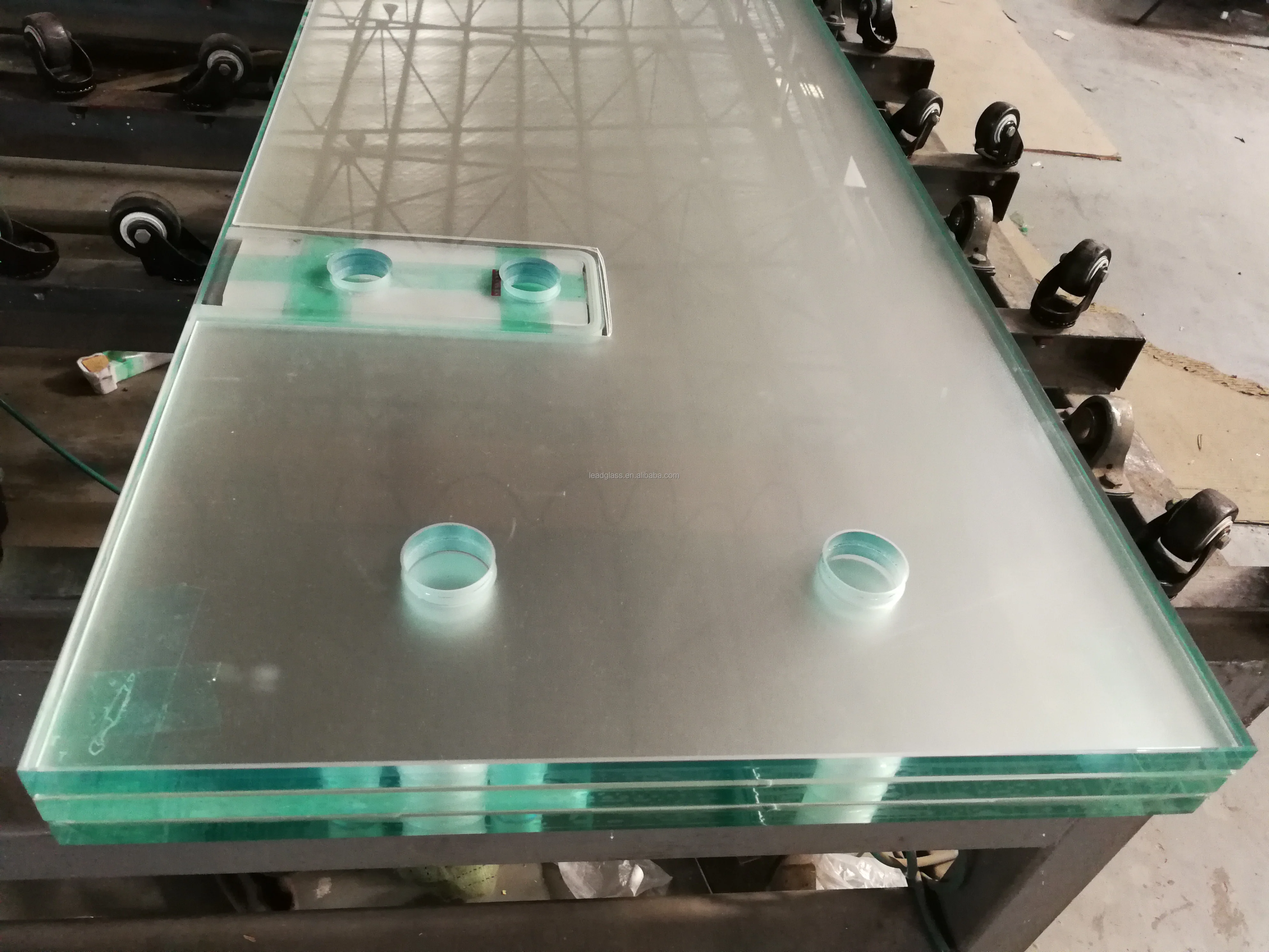 Custom Anti-skidding Design Triple Laminated Tempered Glass For ...
