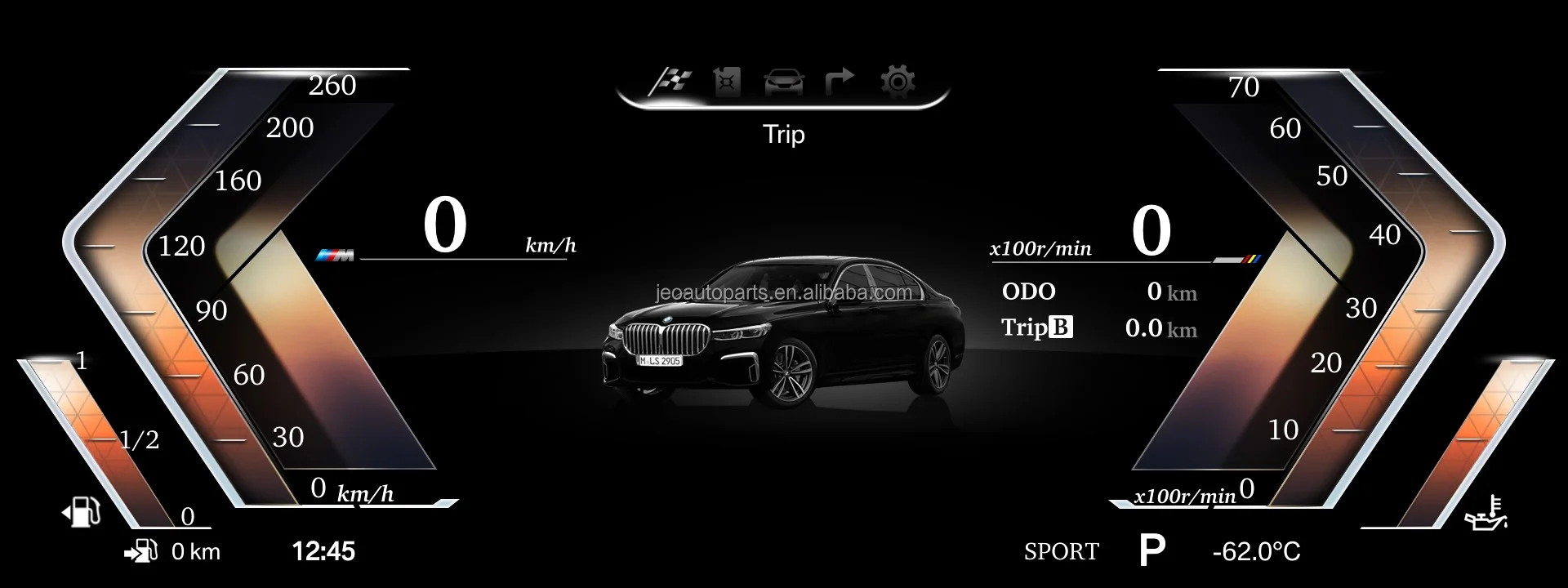 Universal Digital Gauge Cluster Virtual Cockpit Car Multimedia Player ...