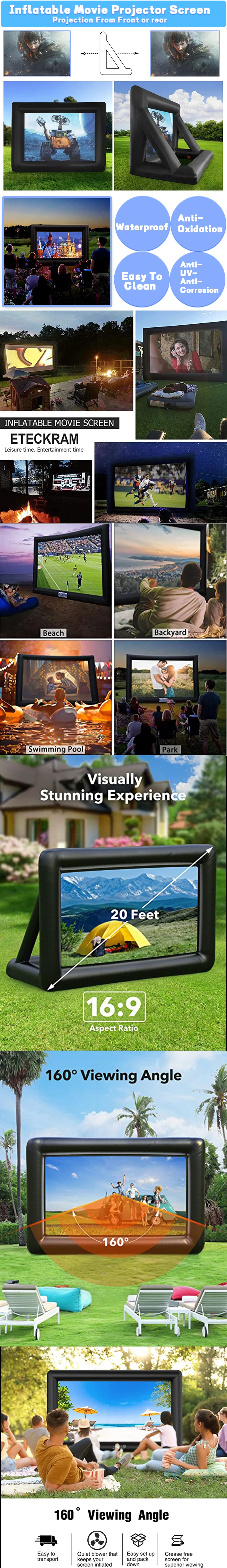 12ft 소형 크기 붙박이 공기 송풍기 팽창식 극장 영사기 스크린 팽창식 영화관 팽창식 텔레비젼 영사기 영화 스크린 Buy 풍선 프로젝터 영화 스크린풍선 영화 스크린