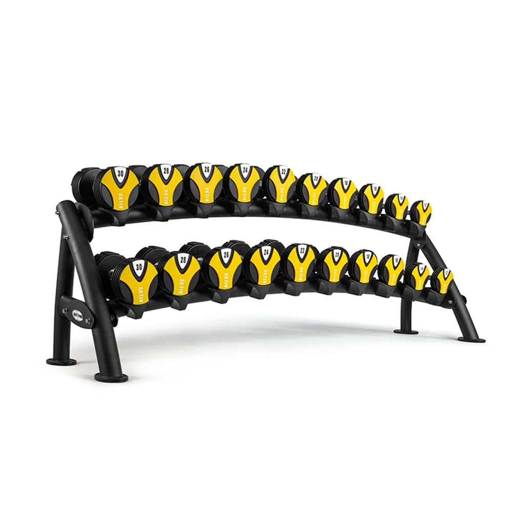 AKTIV 10 Pair Commercial Gym Dumbbell Rack Custom Size 2-Tier Steel ...