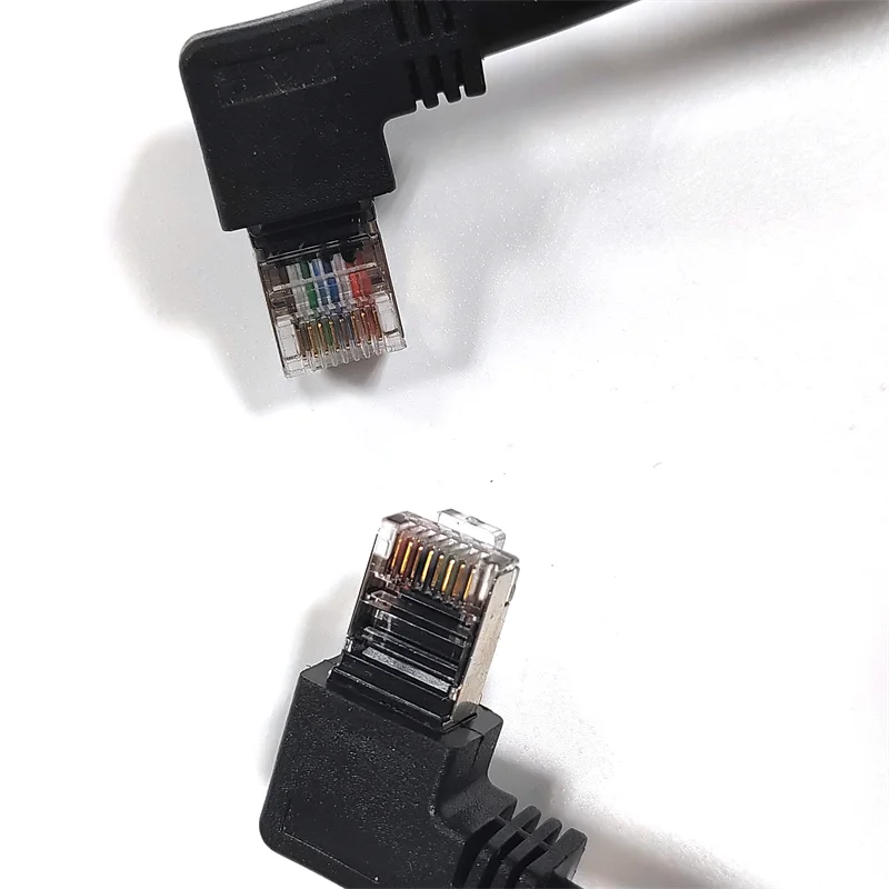 Ethernet Right Angle Cat5 Cat5e Cat6 Cat6a Cable 90-degree L-elbow Lan ...