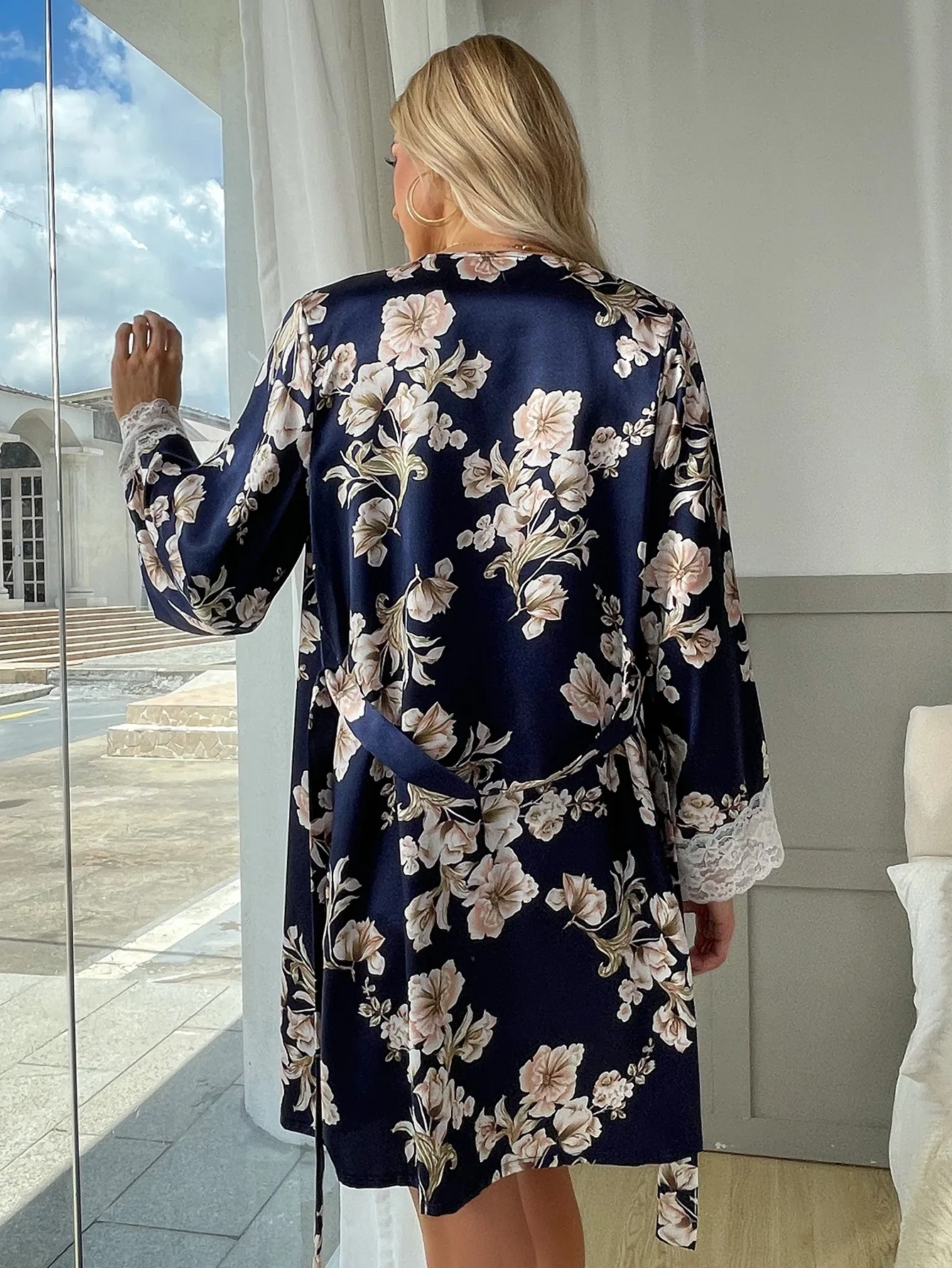 Shop Our 8 Color Silk Stain Ladies Nightgown Sexy Cardigan