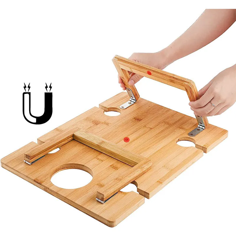 Multifunctional Portable Wooden Folding Wine Table Beach Picnic Table ...