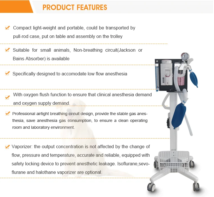 Portable Mri Compatible Veterinary Anesthesia Machine For Laboratory ...