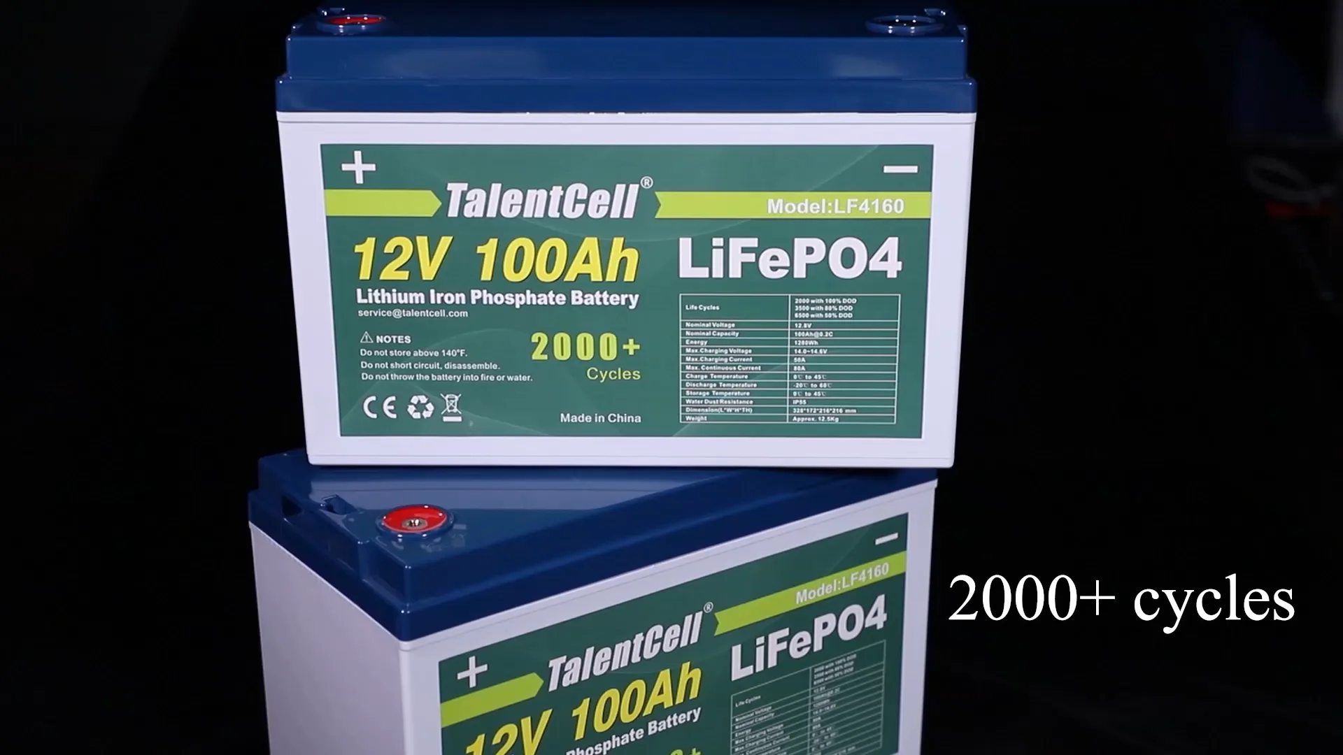 Factory Price 3 Years Warranty 12.8v 100ah 4000 Cycle Life Lifepo4 ...