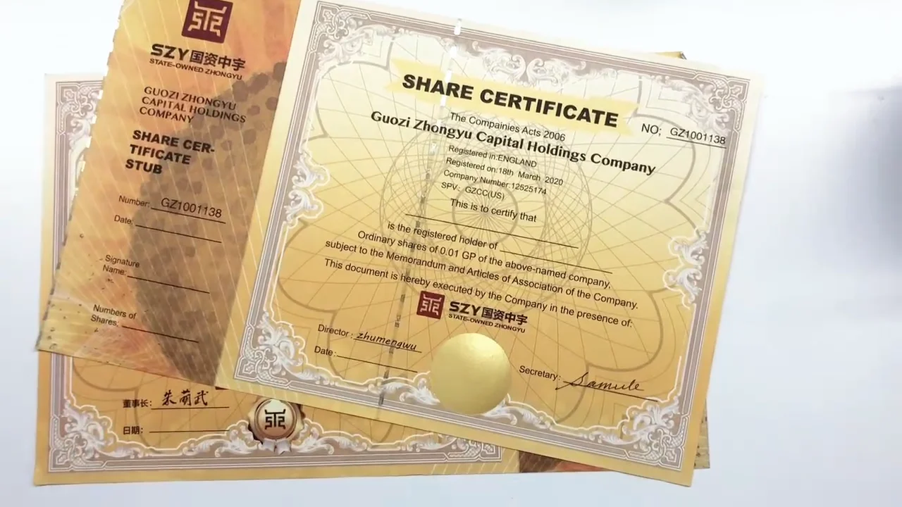 Custom Stamping Printing Watermark Paper Holographic Anti-fake Diploma ...