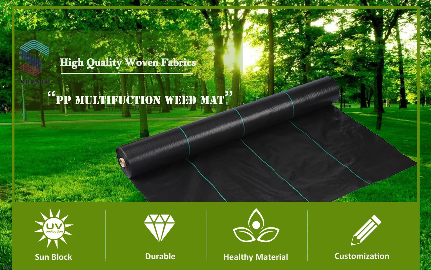Pp Agricultural Fabric Black Ground Cover Weed Mat Packing Plastic ...