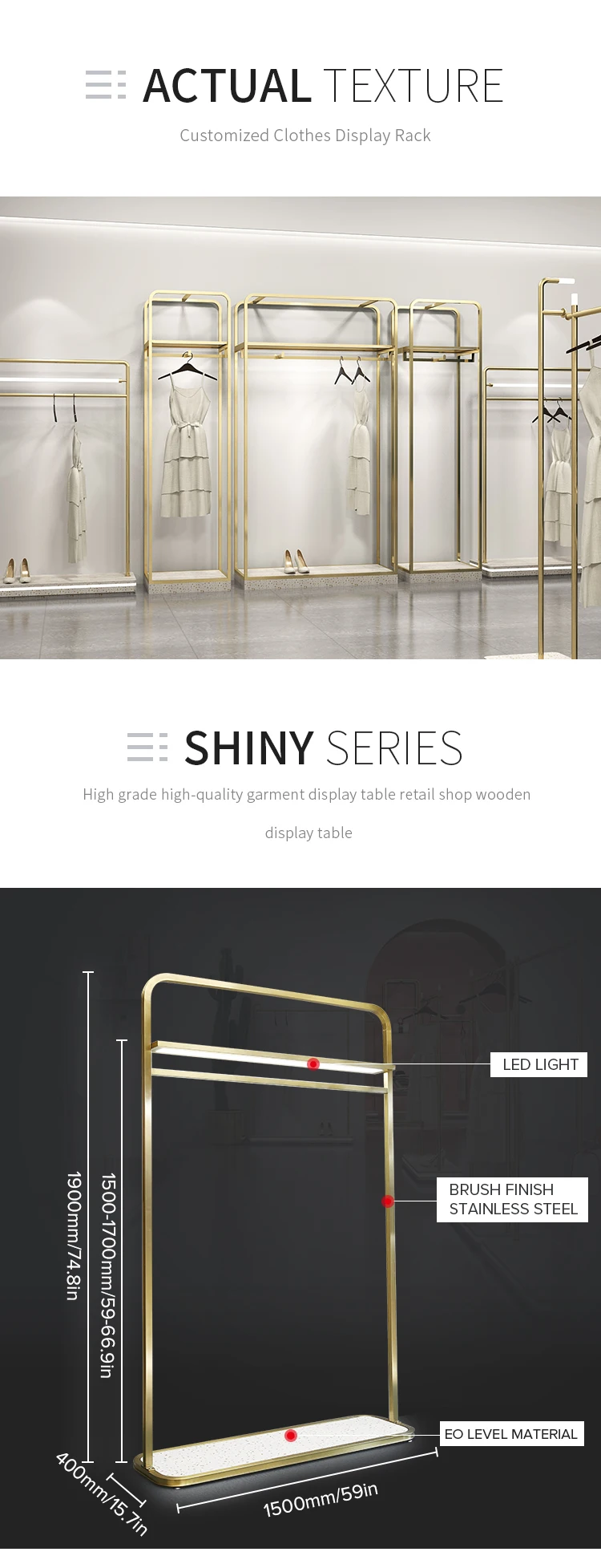 Clothes Hanging Stand Shop Interior Design Clothing Display Furniture ...