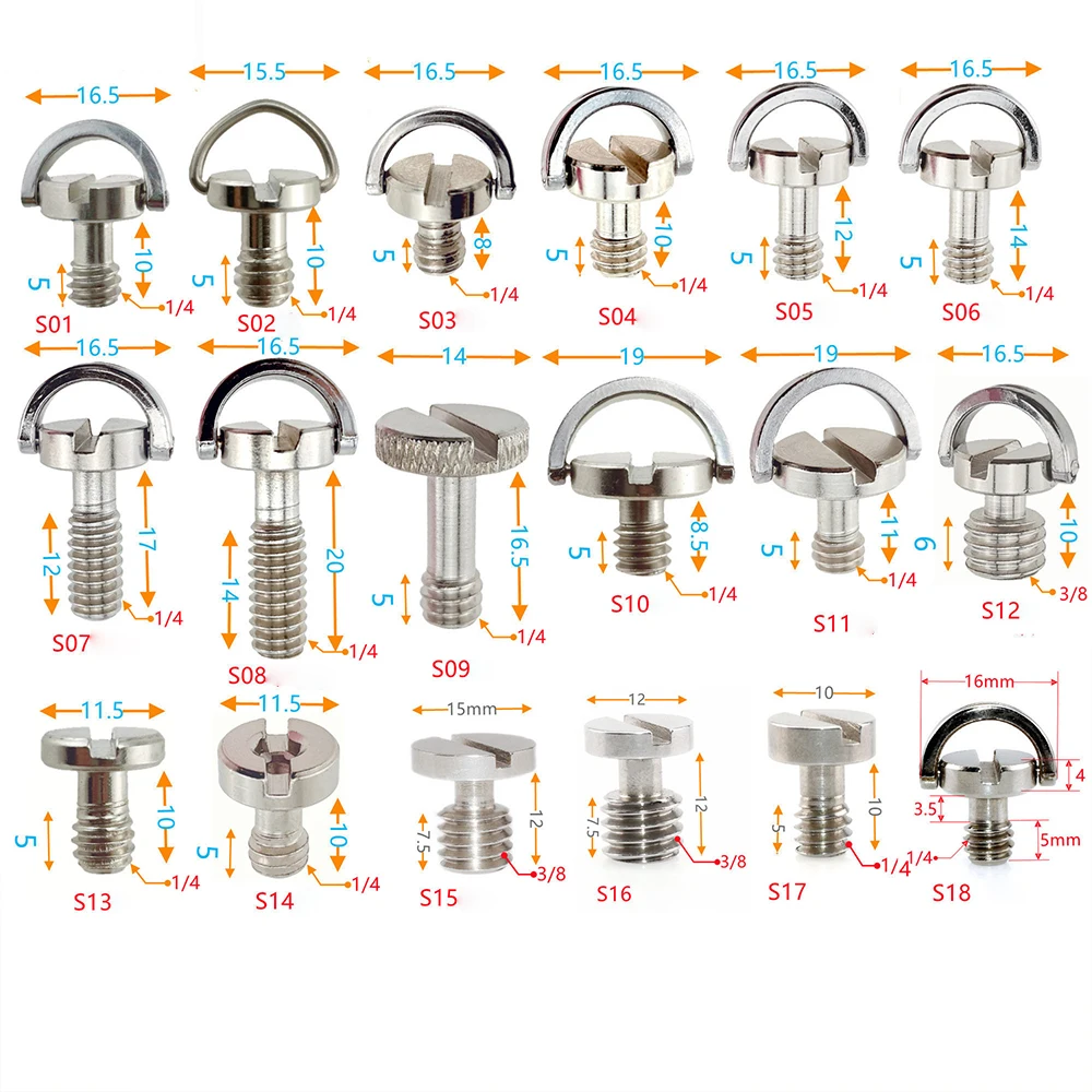 Stainless Steel M4 38 14 Inch Thread D Ring Socket Mount Tripod Camera ...