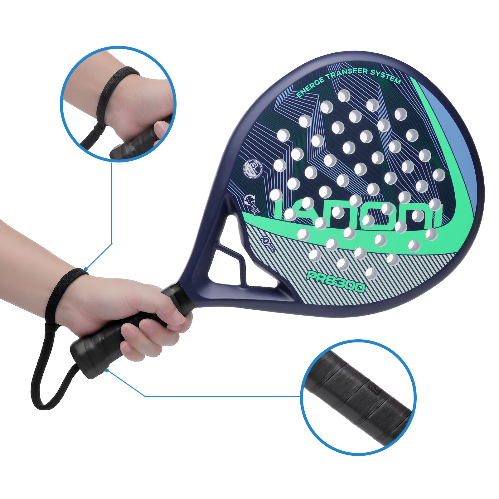 IANONI Padel Raquet Carbon Fiber Beach Tennis Paddle Racket Soft Eva