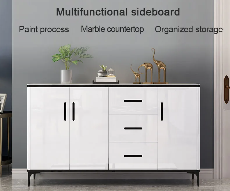 Modern Style Kitchen Sideboard Functional Storage Sideboard Cabinet ...
