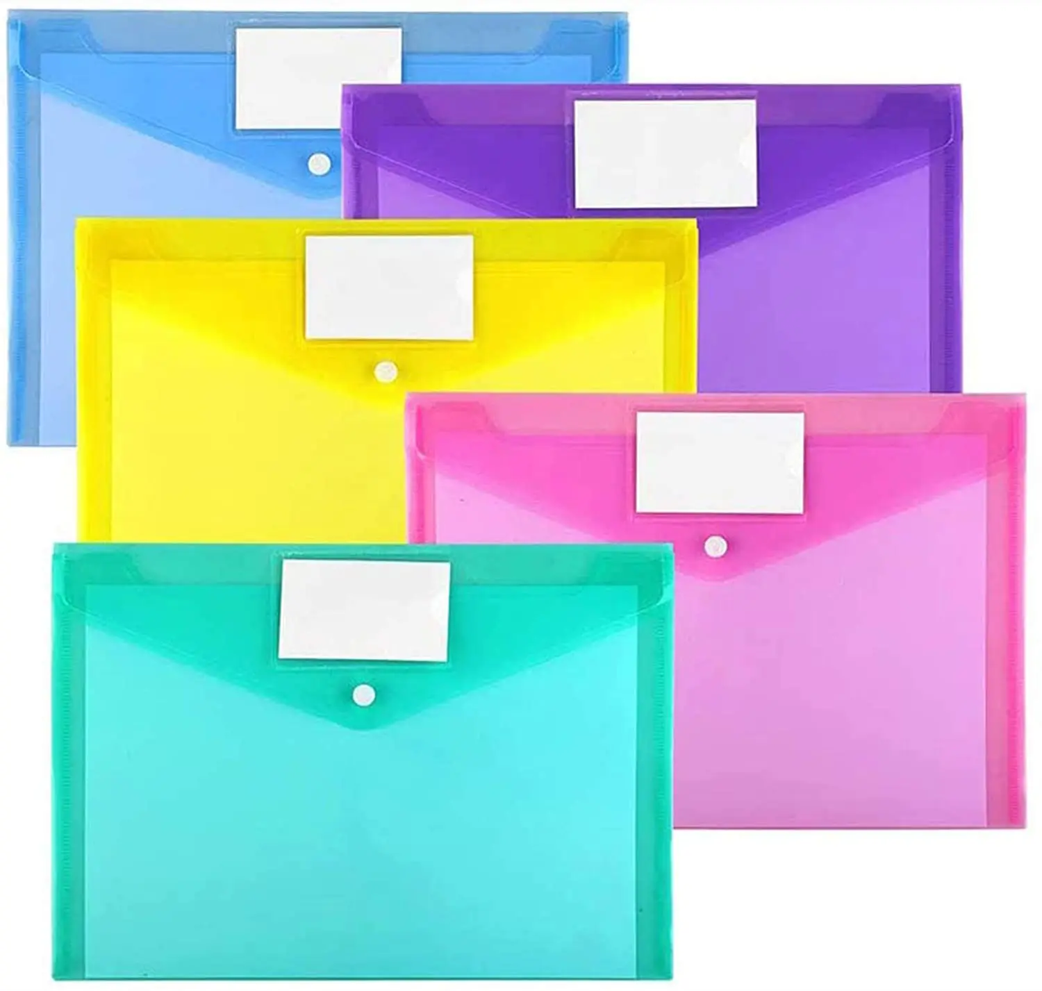 Bview Art A4 Size Plastic Clear File Envelopes - See through Folders