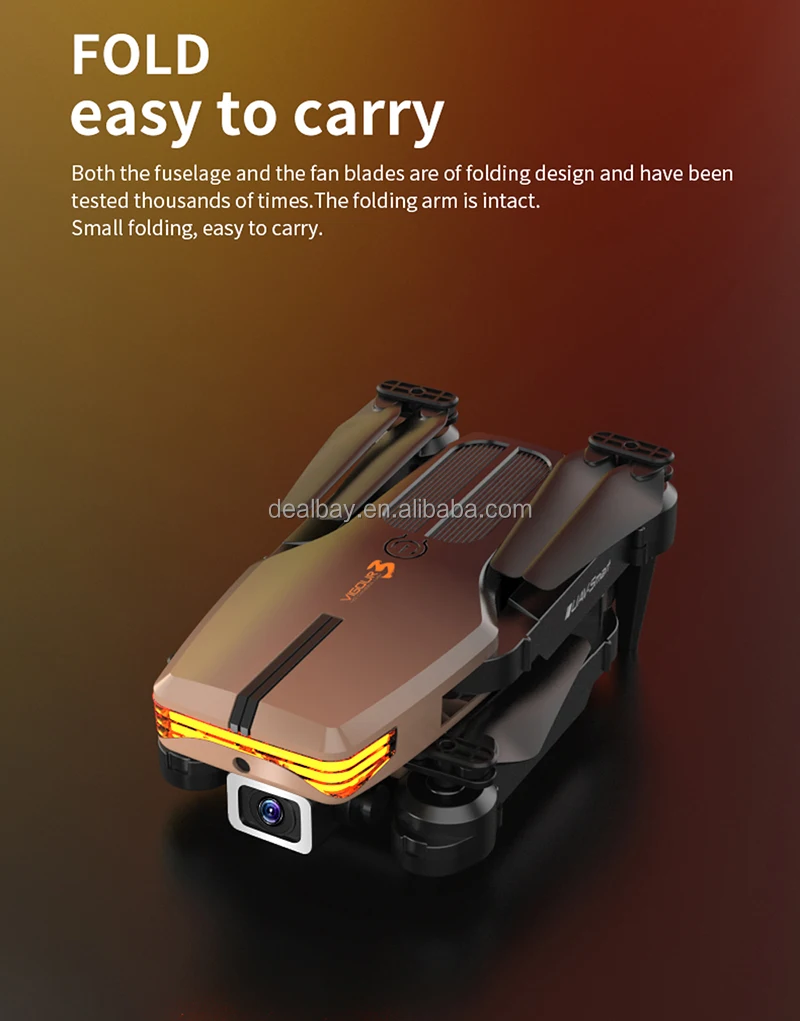 V3 Pro Drone - Foldable WIFI Drone with 3-Sided Obstacle Avoidance
