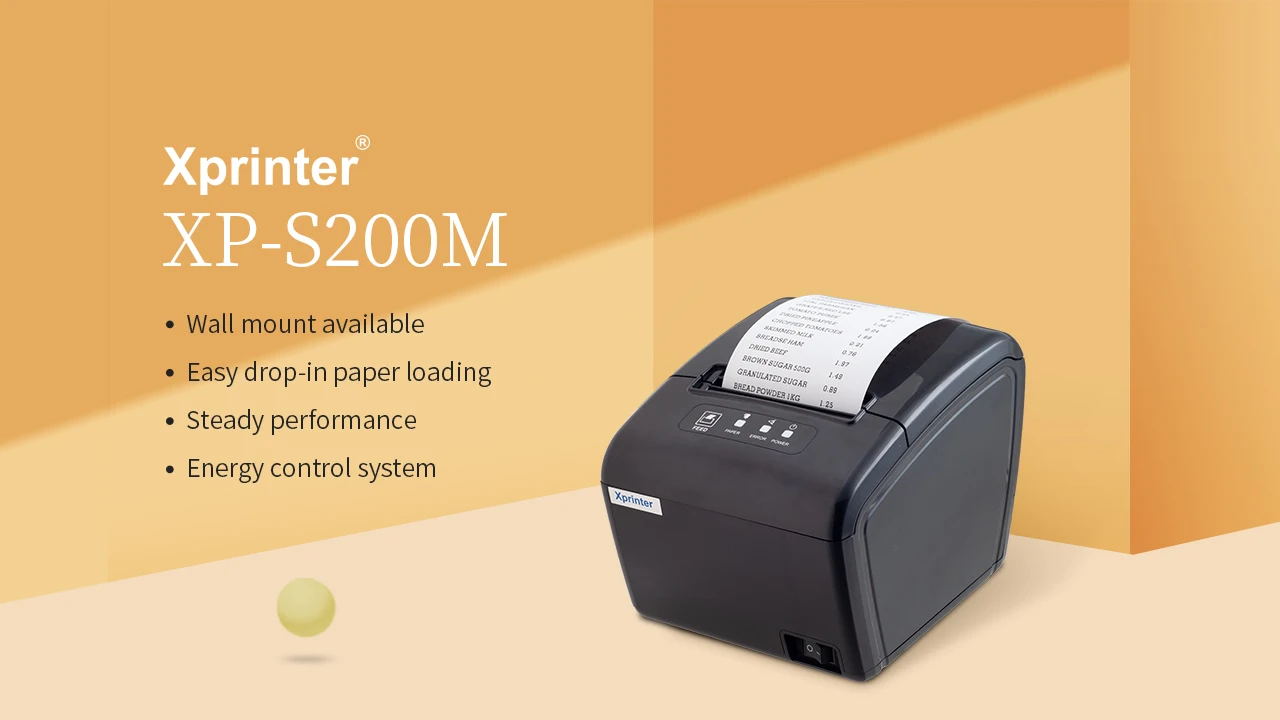 Xprinter Xp-s200m 80mm Thermal Receipt Printer With 200mm/s High Speed Printing For Store ...