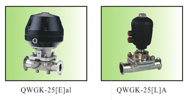 Qwg Series Pneumatic Sanitary Diaphragm Valve - Buy Qwg Series ...