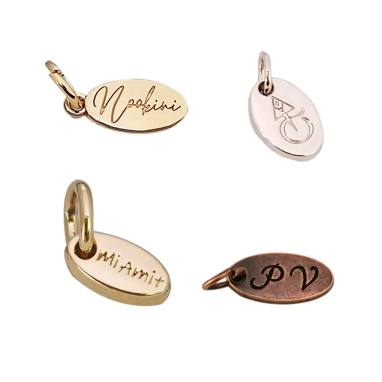 Custom Engraved Metal Pendant Tags for Jewelry & Bags