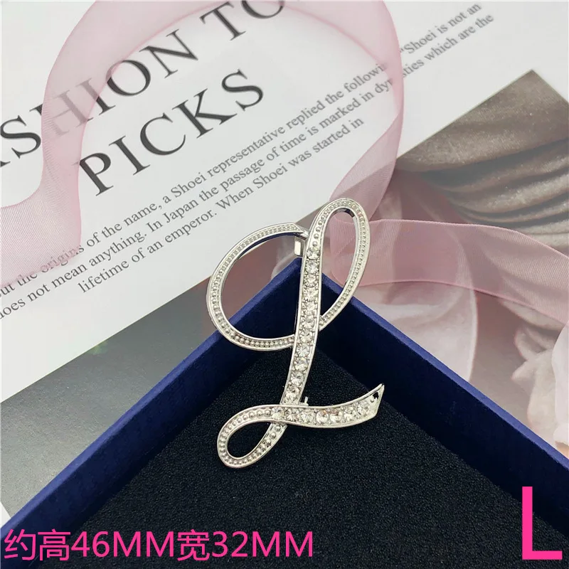 Luxury Jewelry Fashion Custom Metal 26 Alphabet Letter Brooch Pins A-Z ...