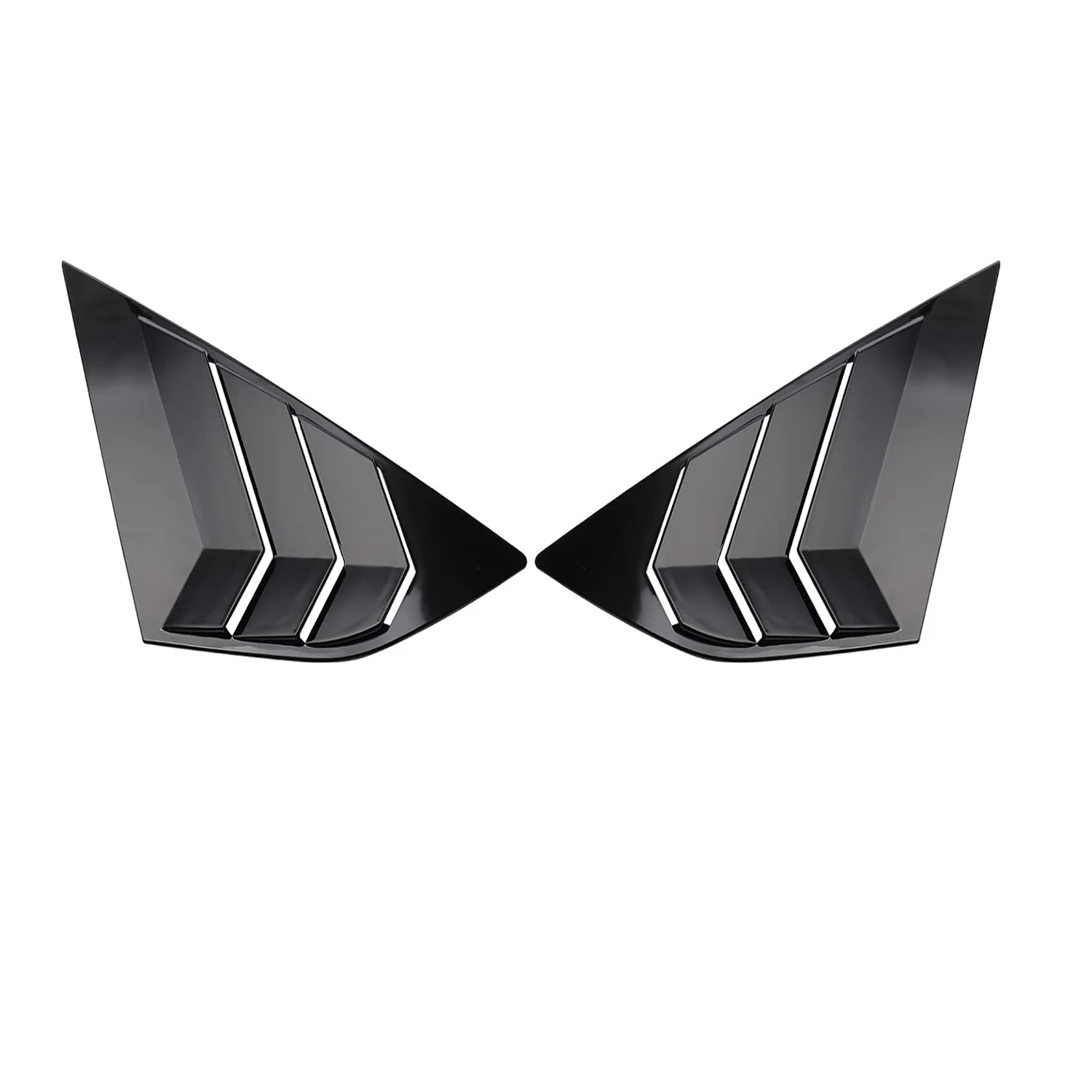 Matte Black Rear Window Louvers for Ford Focus Fiesta MK7 2012-2018 ...