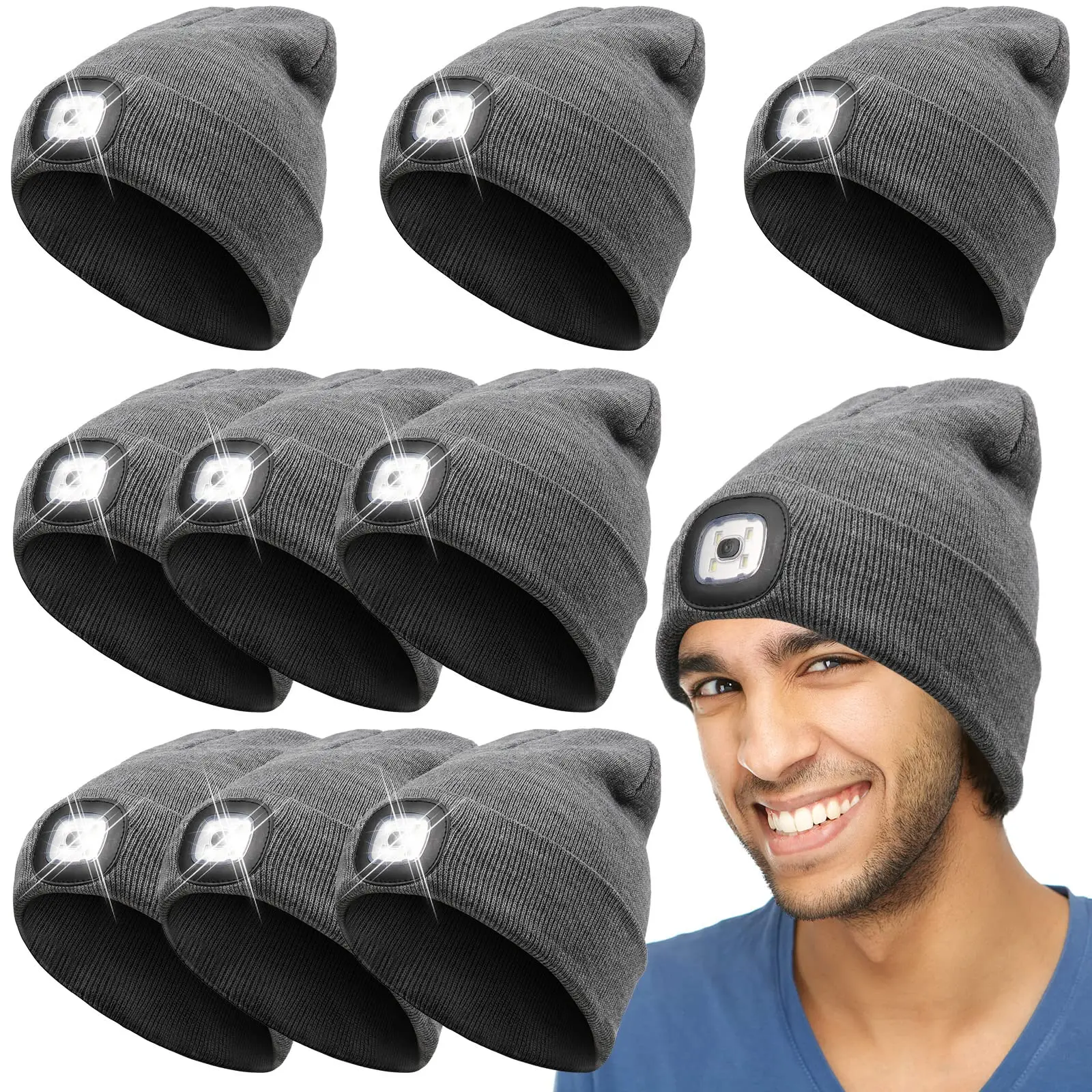 Wholesale High Quality Acrylic Beanies with LED Lights