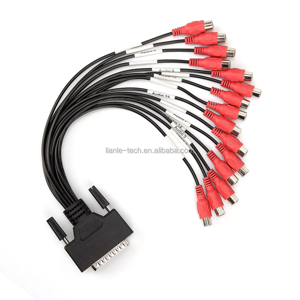 0.3m Wiring Cable Assembly Line Device Video Data Cable Db25 To Rca Av ...