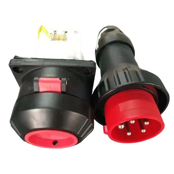 Industrial WF2 ATEX Plug and Socket Cable Panel Mount GRP Explosion ...