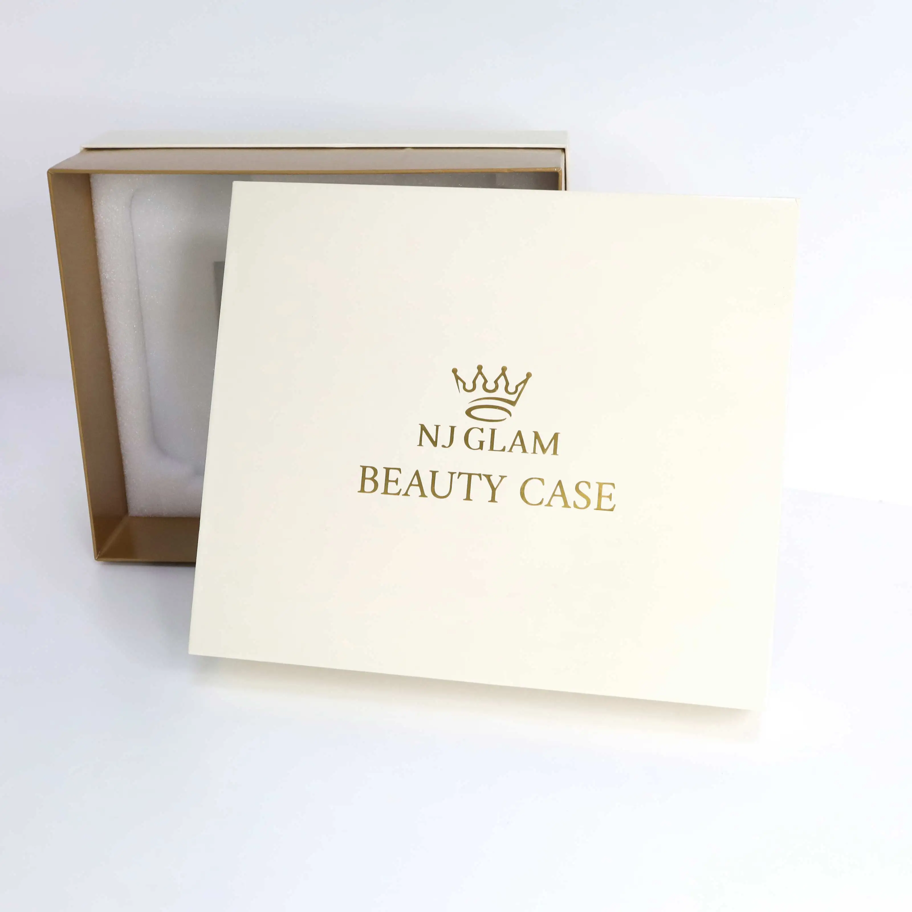 Luxury Gold Foil Cardboard Packaging - Customizable Rigid Boxes