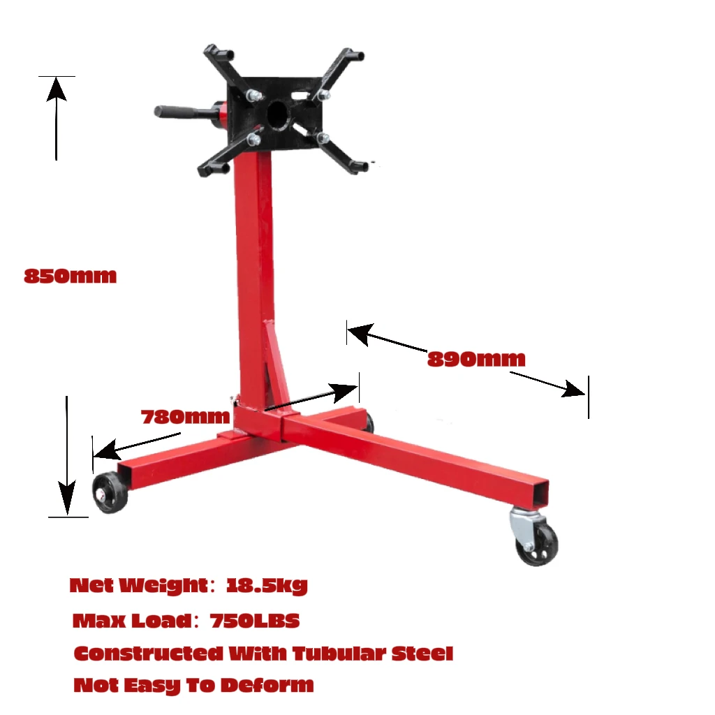 Engine Stand: Steel Rotating Engine Lift Stand with 4 Adjustable Arms ...