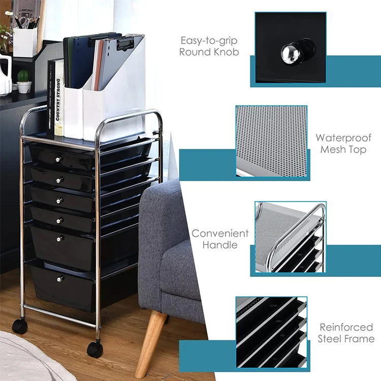 Home School Utility Craft Organizer Trolley Multipurpose Mobile Rolling ...