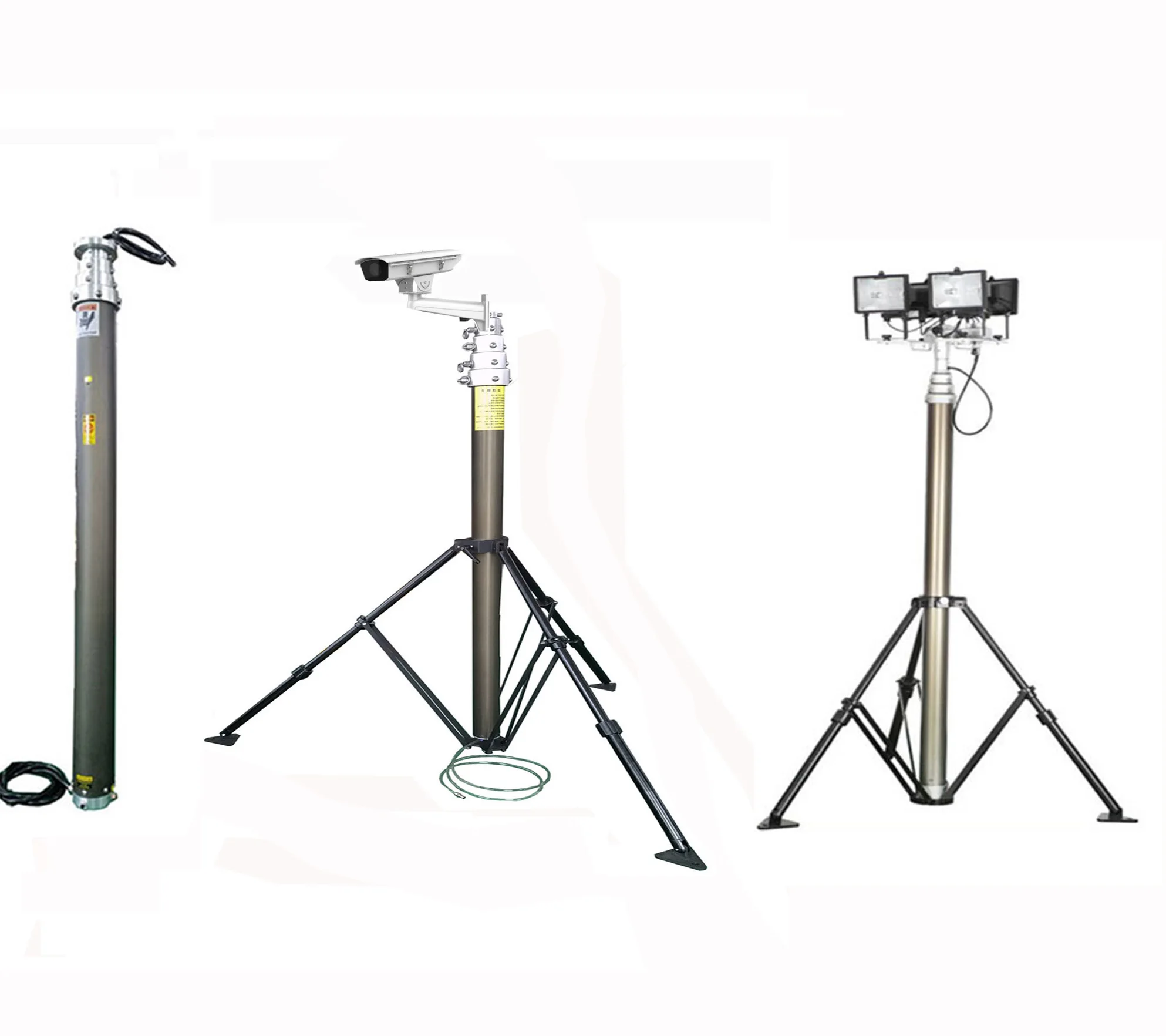 5 Meter Pneumatic Telescoping Car Mast Crank Up Lighting Lighting Pole ...