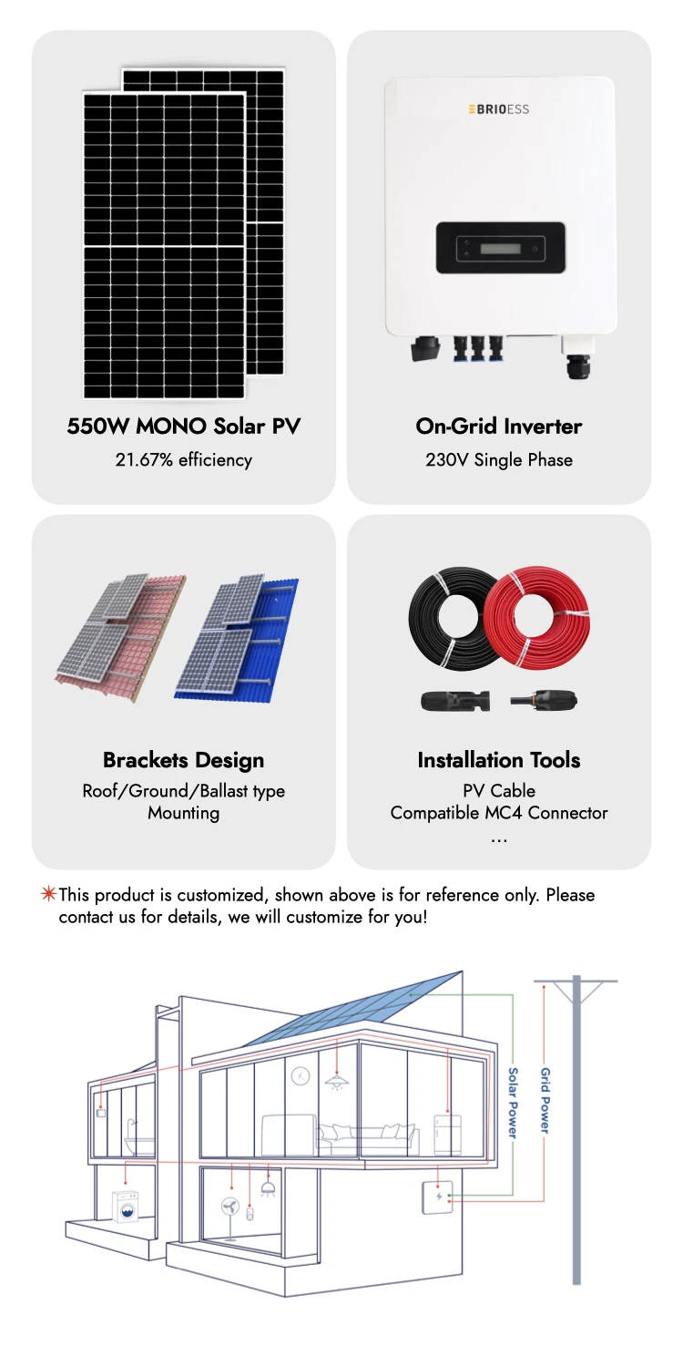 Home Solar Power System Energy Storage Set Solar Panels Solar On Grid ...
