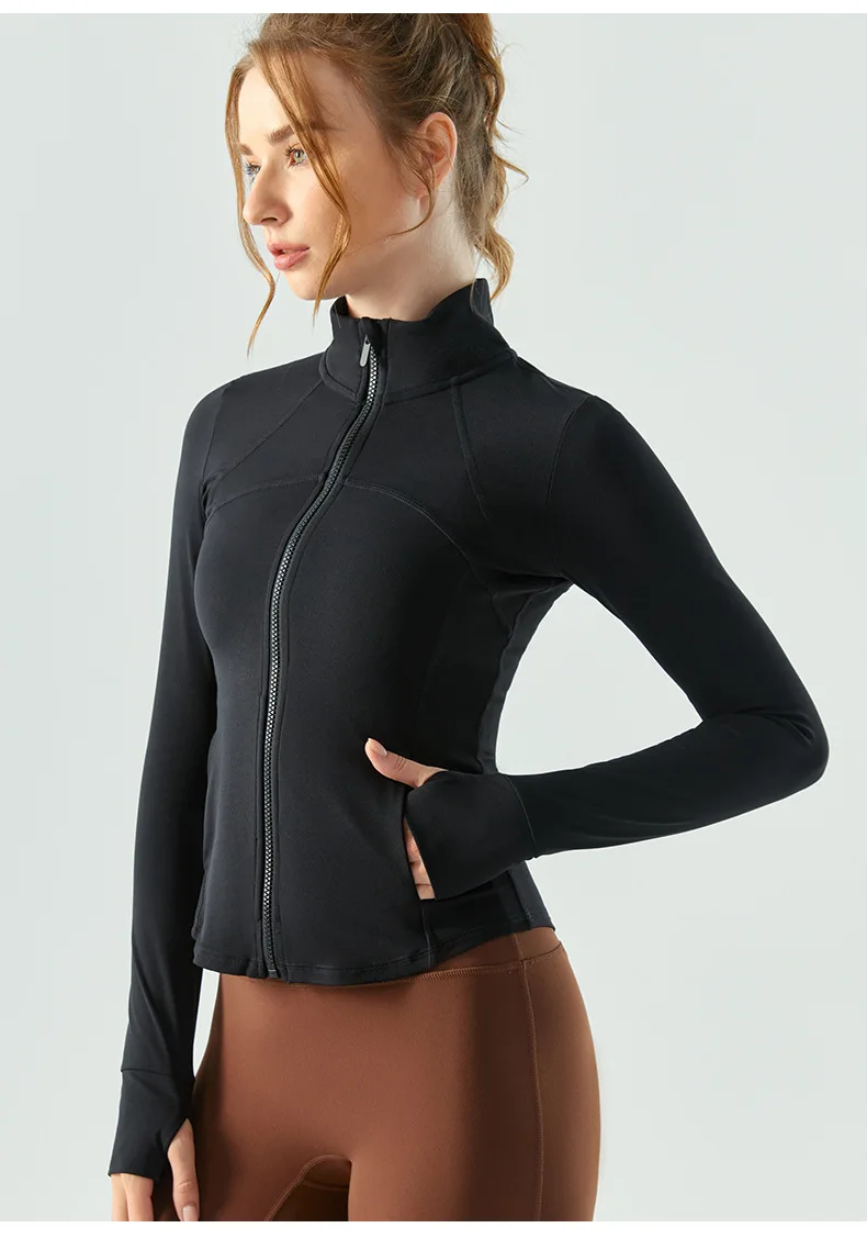 Women's Lightweight Slim Fit Cropped Workout Running Track Jackets Full ...