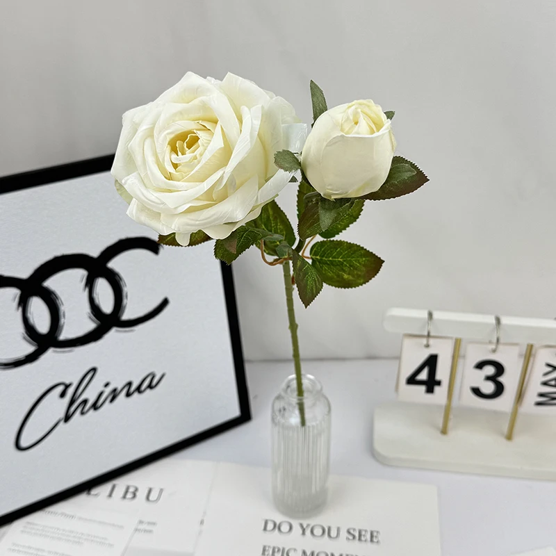 2-head Meteor Rose for Wedding and Christmas Event Decor Floral ...