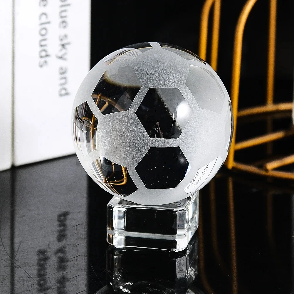 Honor of Crystal K9 Soccer Centerpiece Crystal Glass Football Soccer ...