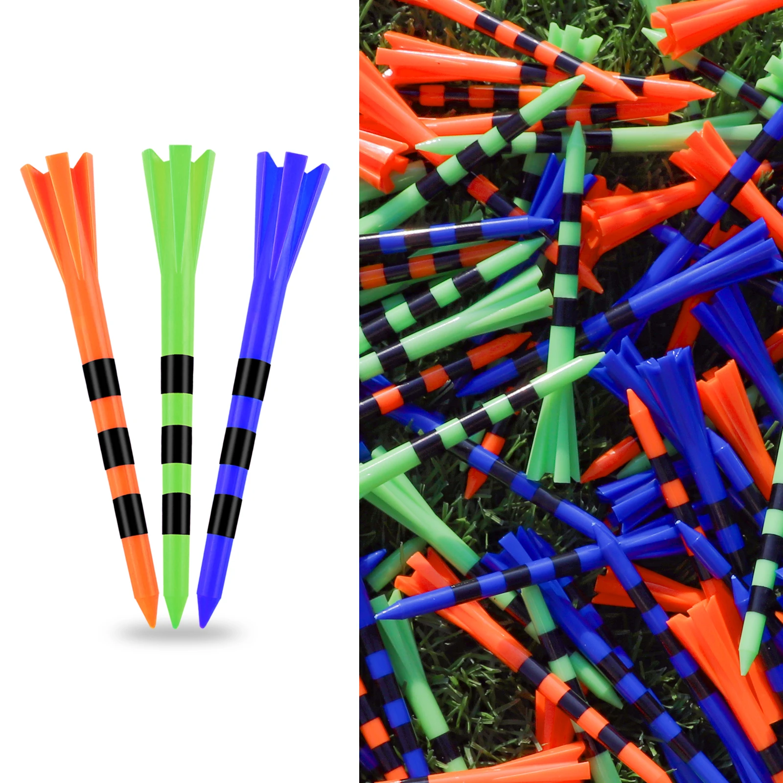 Factory Price Colorful Lines Four Prong Tees 83/70/45mm Custom Package ...