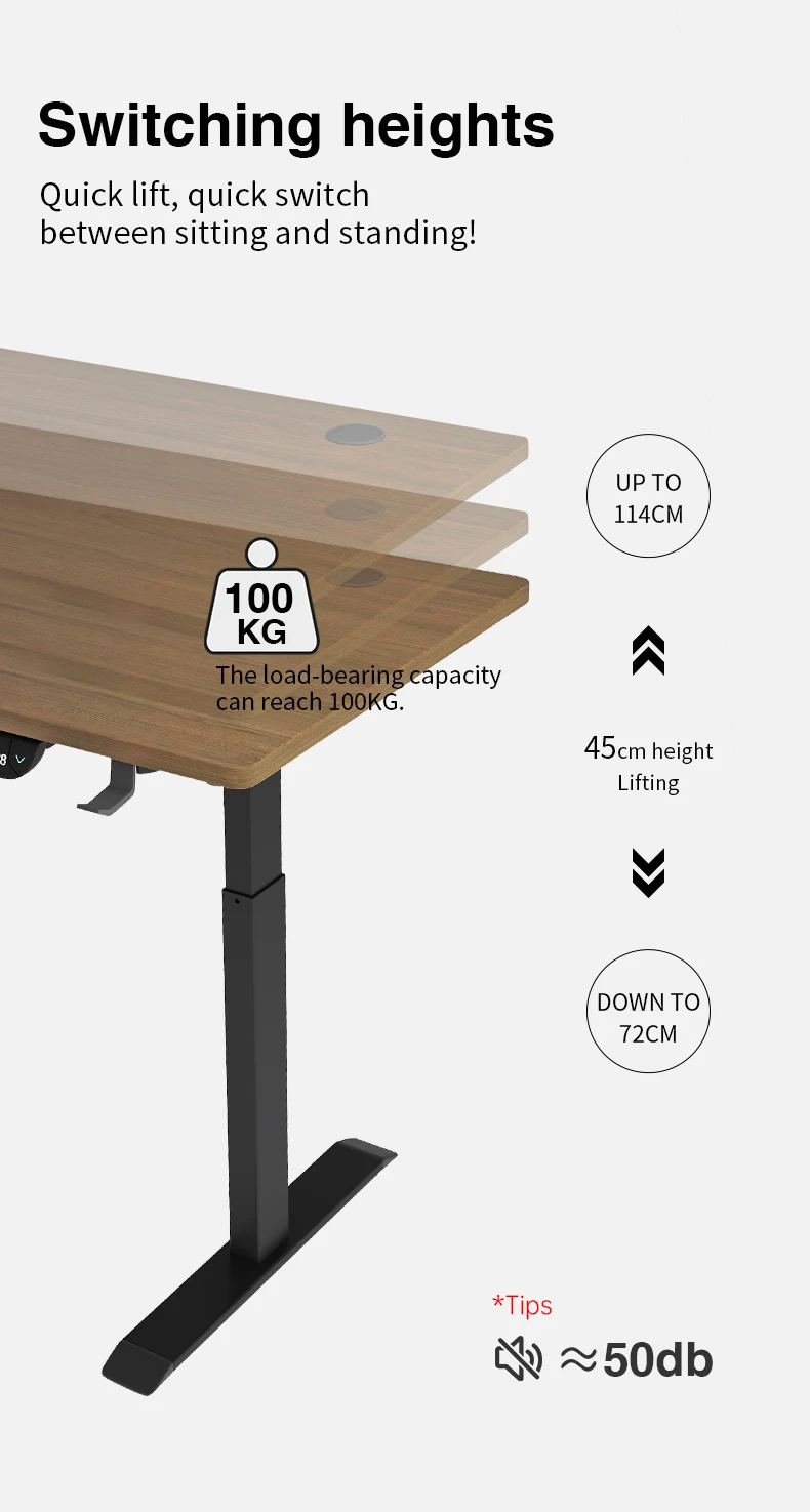 Smart Motorized Desk - Adjustable Height & Dual Motor Design