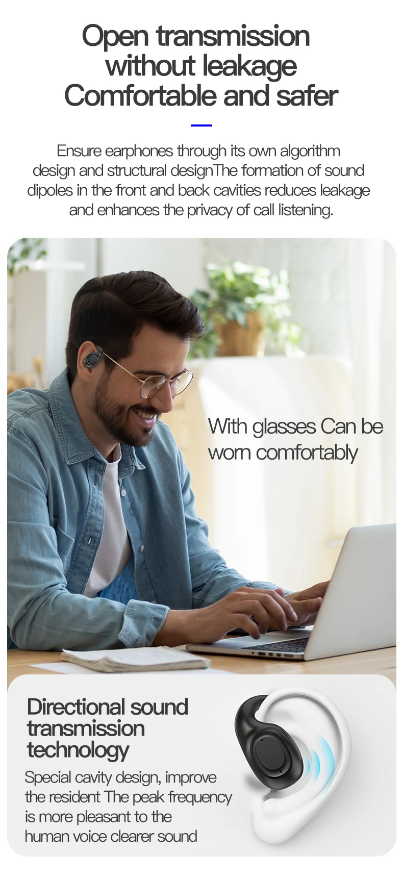 New Arrival Ows Tws X3 Earphones Touch Control Not In Ear Earhooks ...