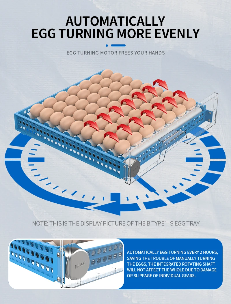 2022 New Automatic Chicken Egg Incubator Hatcher 250 Eggs Dual Power ...