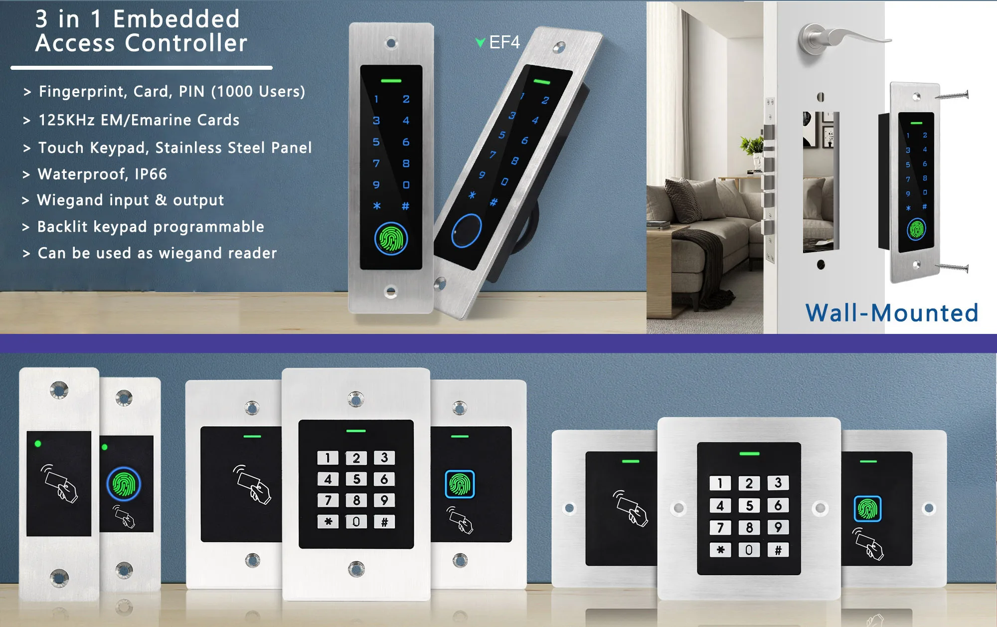Secukey IP66 Waterproof Fingerprint Biometric Lock for Elevators
