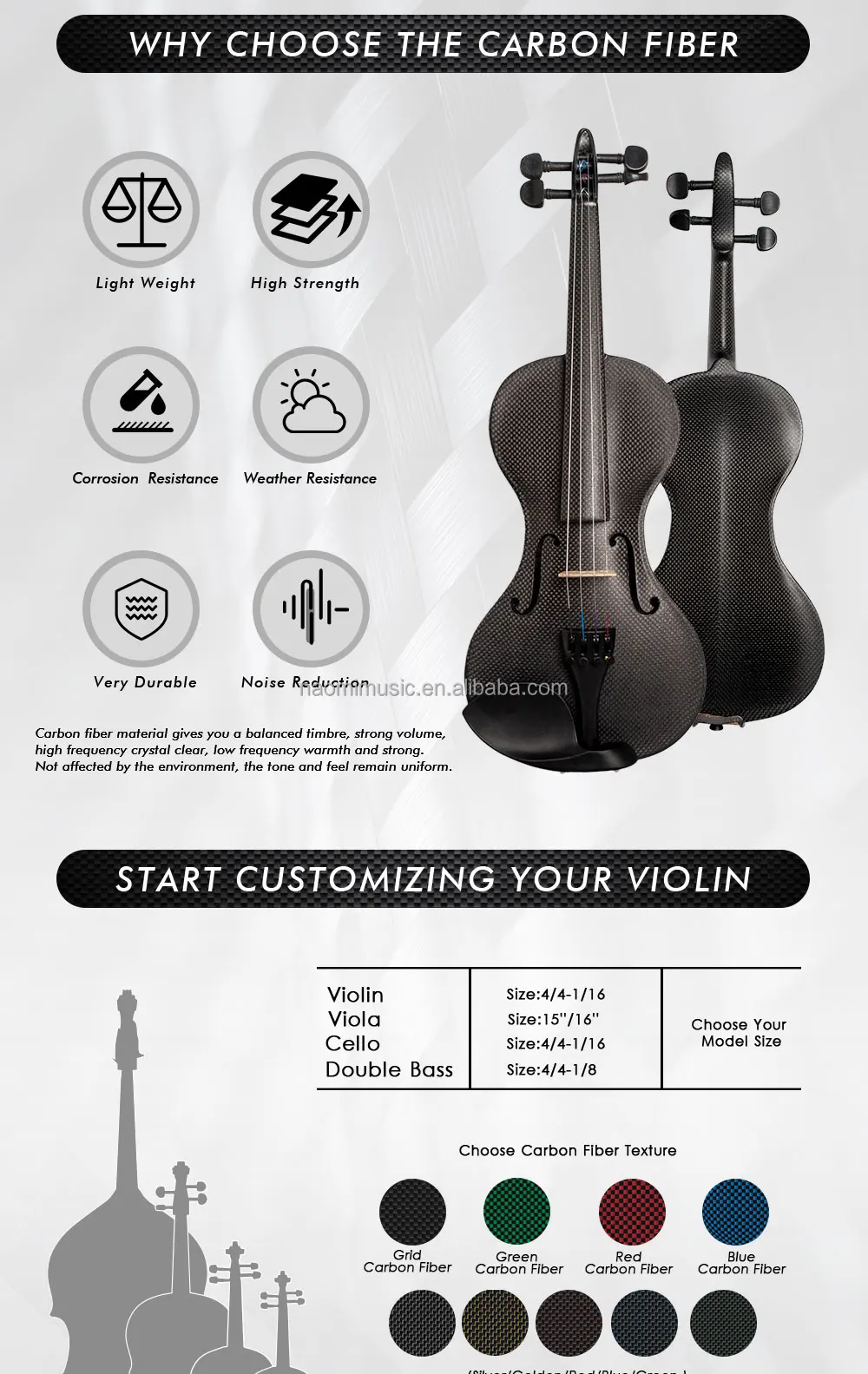 NAOMI Carbon Fiber Violins - Advanced Acoustic Performance
