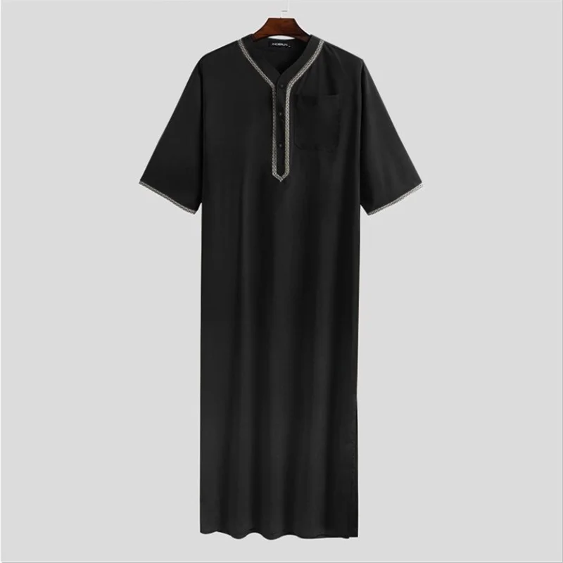 Islamic Moroccan Thobes Robe Jalabiya Men Traditional Muslim Clothing ...