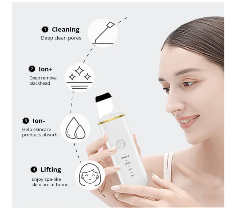Kks Profesional Facial Lift Pore Deep Cleansing Electric Ultrasonic Ion ...