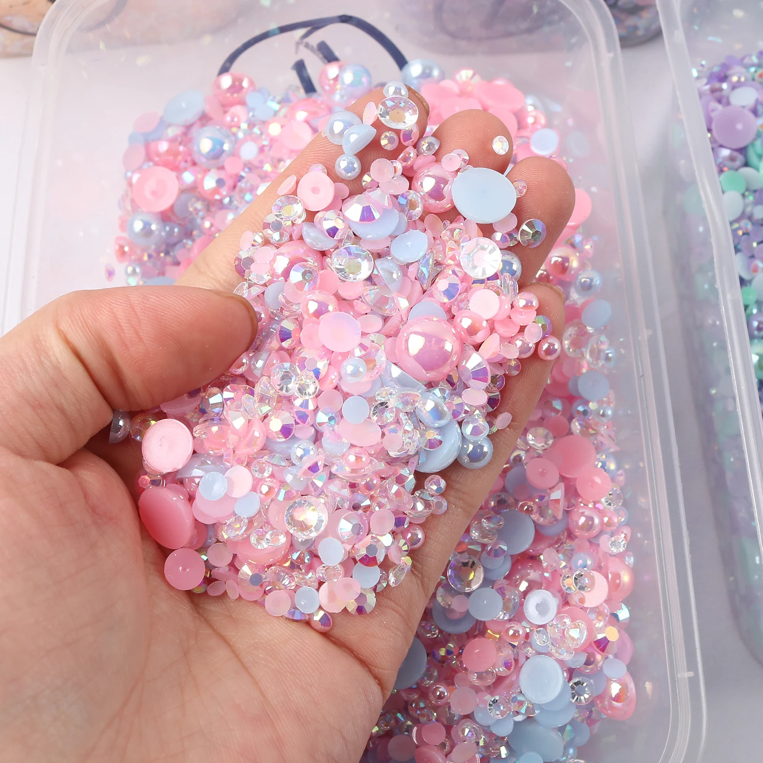 Mix Resin Rhinestone Pearls For Clothing Decorations Glitter Nail Gems ...