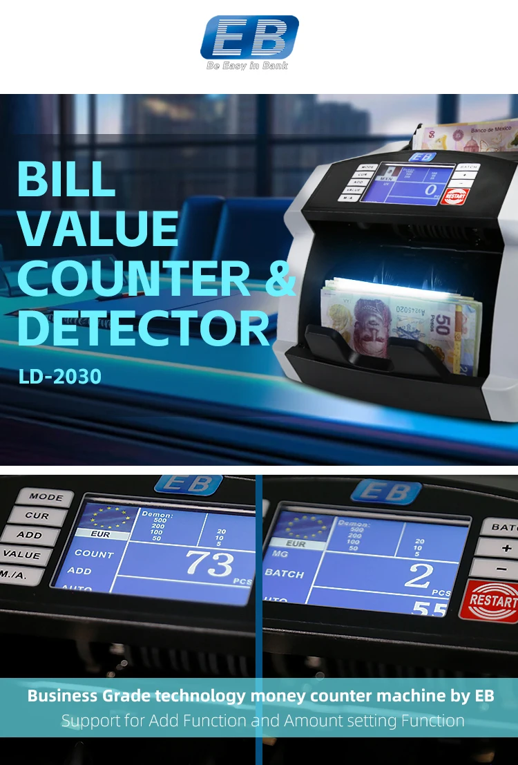 Ld-2030 Uv/mg Money Detector Banknote Money Counter Note Counting ...