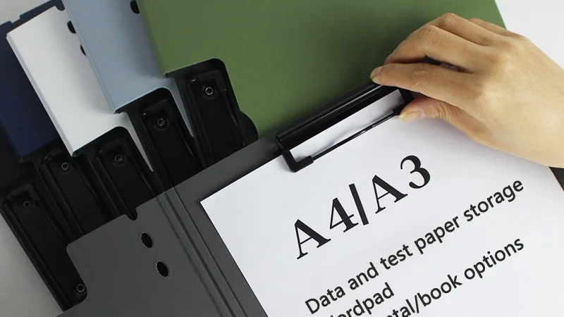 Office A4 Foldable Plastic Frosted Cover Clipboard Metal File Folder ...