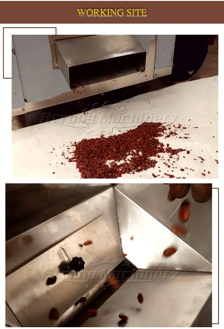Small Cocoa Bean Shell Skin Removing Huller Peeler Cracker and Cracking ...