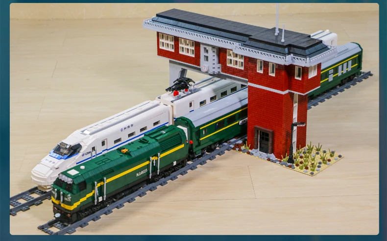 Mould King 12009 The Moc Railway Signal Tower Set Model Assembly Bricks ...