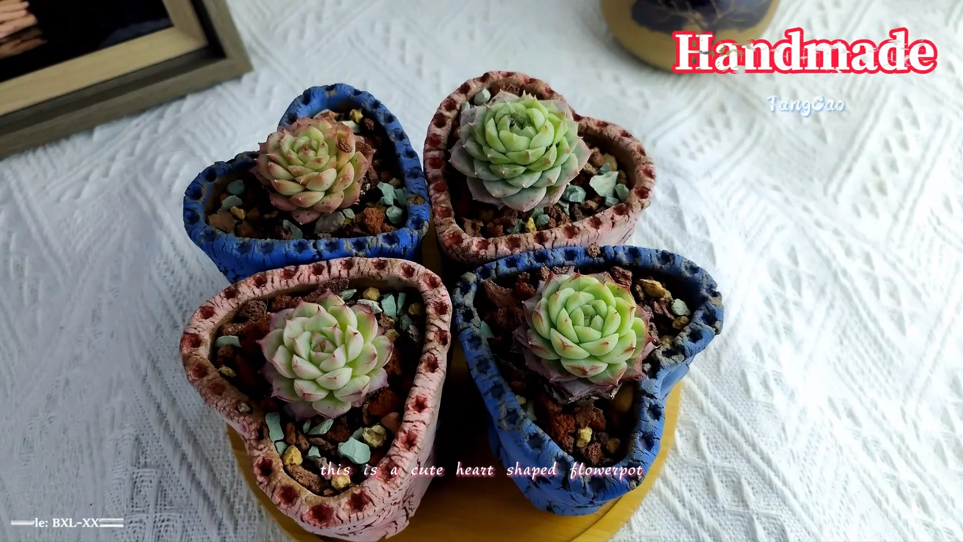 Tangcao Handmade Customize Heart Shape Ceramic Flower Pot Indoor ...