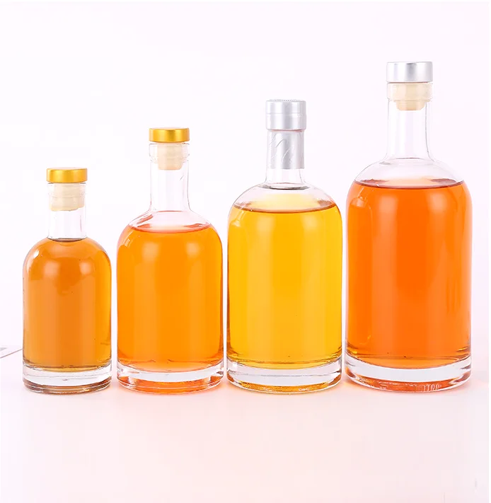 Vanjoin 200ml 375ml 500ml 750ml 1000ml Transparent Round Empty Flint ...